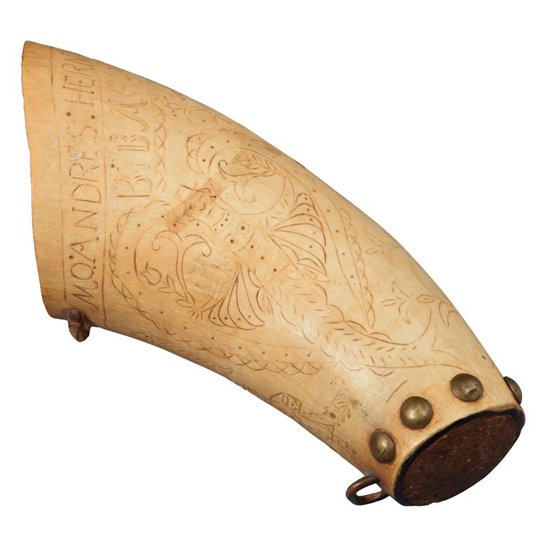 Powder Horn, Horn, Metal, Etc., Spain, 1937 For Sale at 1stDibs
