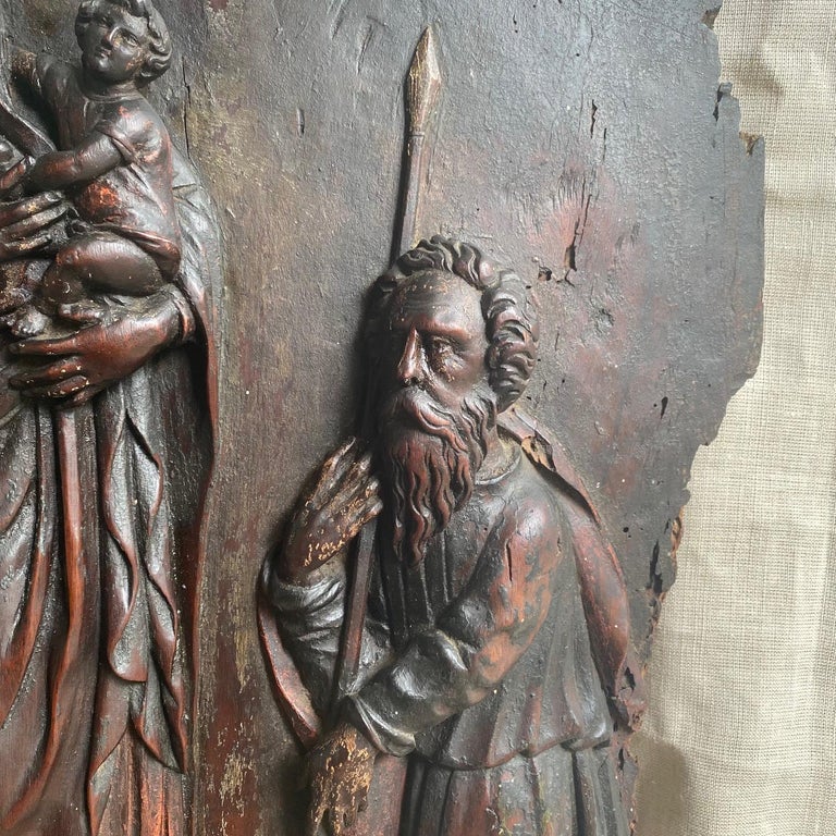 Powerful 18th Century Bas Relief Baroque Religious Plaque For Sale at ...