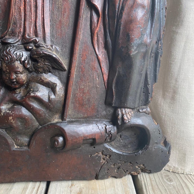 Powerful 18th Century Bas Relief Baroque Religious Plaque For Sale at ...