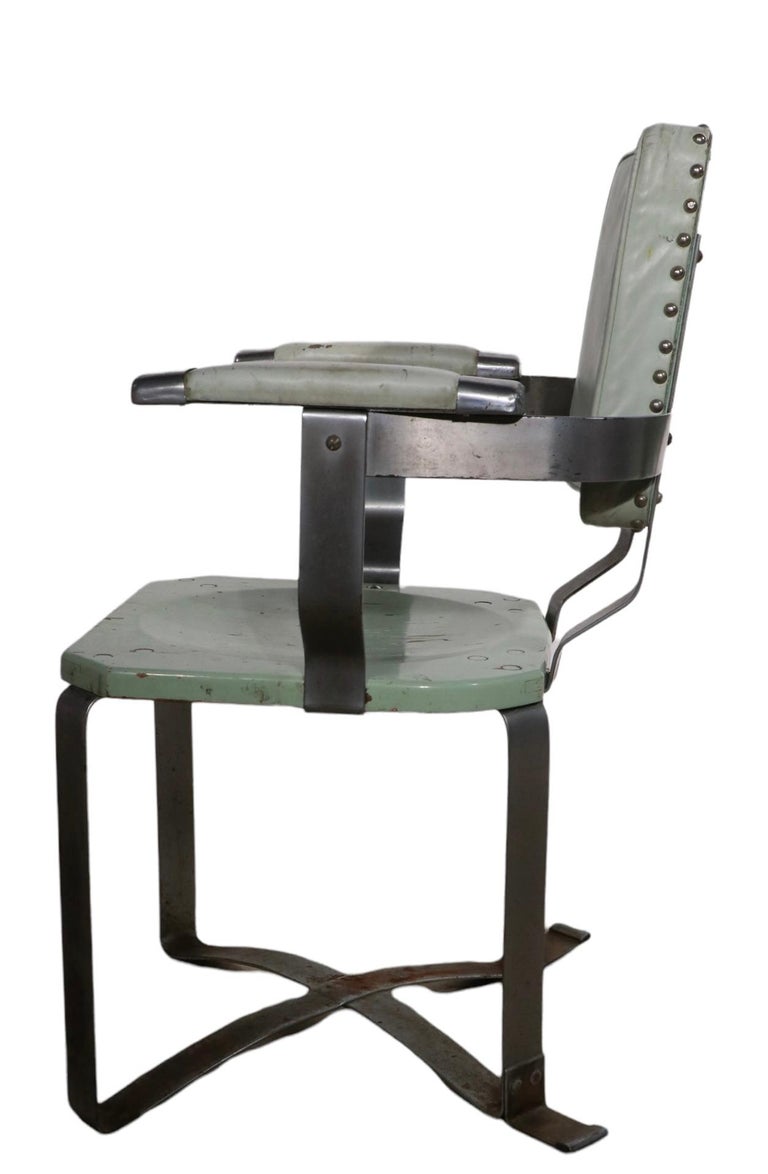 Pr. 1930's Machine Age Art Deco Arm Side Dining Chairs possibly ...