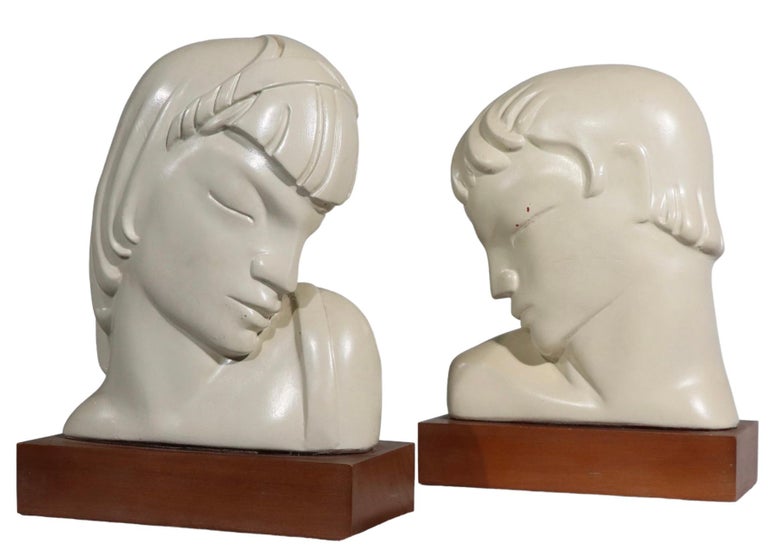 Pr. Art Deco Busts by Kupur Aka Frederick Cooper For Sale at 1stDibs