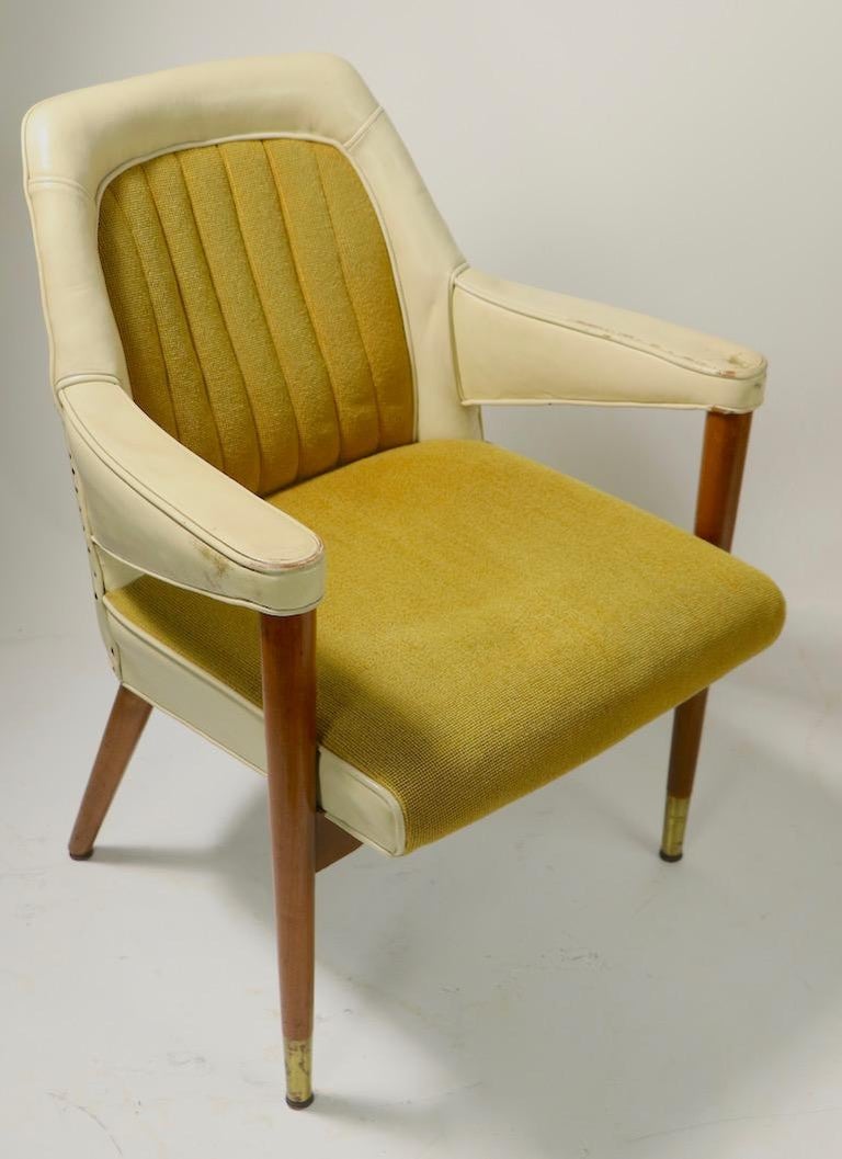 Pair of B L Marble Chair Company Leather Mid Century Desk Office ...