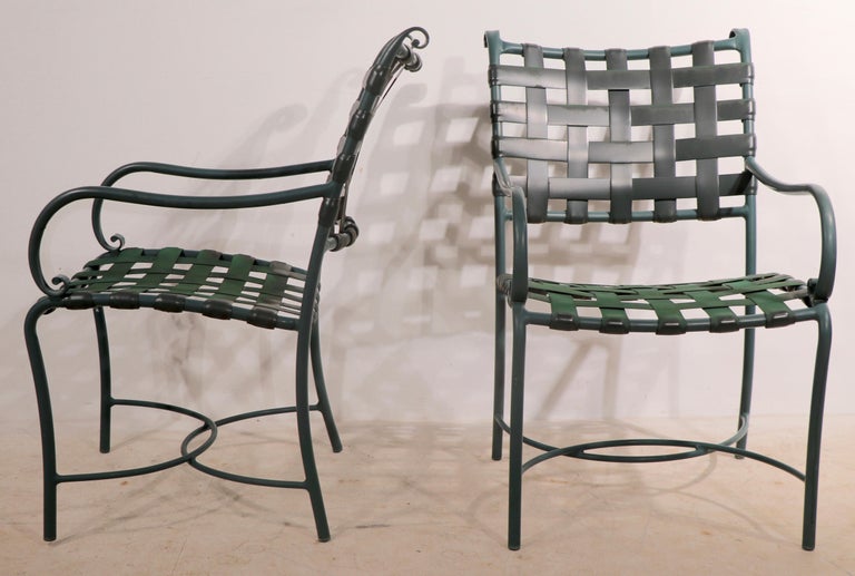 Pr. Brown Jordan Roma Pattern Patio Poolside Garden Arm Lounge Chairs ...