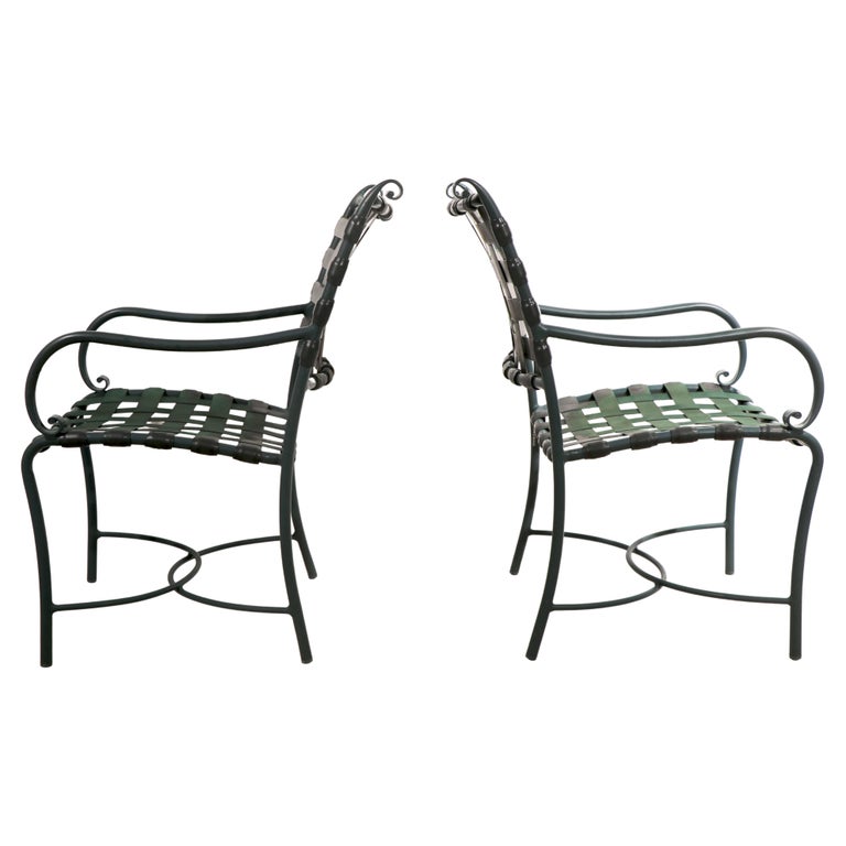Pr. Brown Jordan Roma Pattern Patio Poolside Garden Arm Lounge Chairs ...