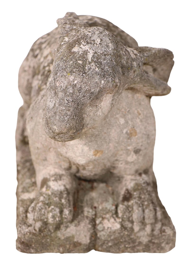 Pr. Carved Stone Big Eared Rabbits in Good Original Patina For Sale at ...
