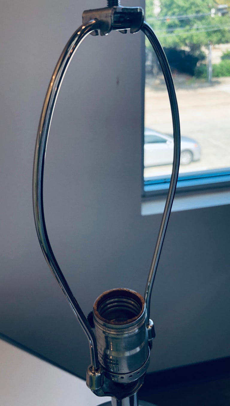 Pr George Kovacs Silver Chrome Plate Stacking Ball Table Lamps and ...