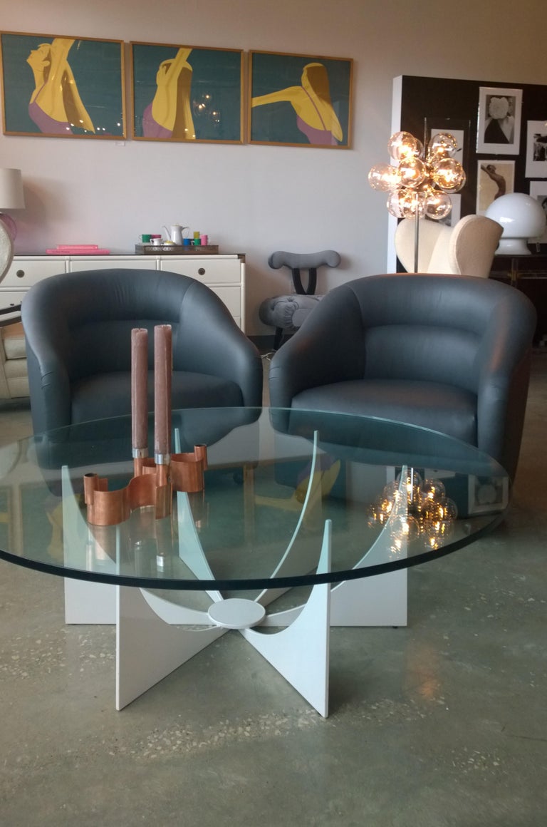 Newly Upholstered in Knoll Whip Gray Barrel Back Club/Armchairs on ...