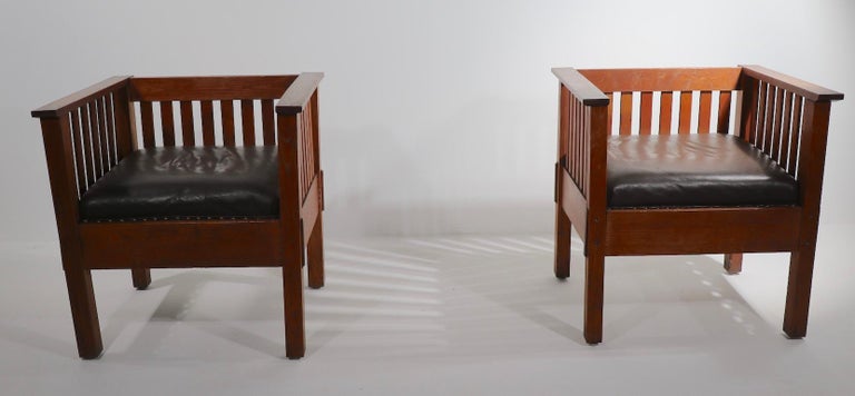 Pr. Prairie School Mission Even Arm Cube Chairs at 1stDibs | prairie ...