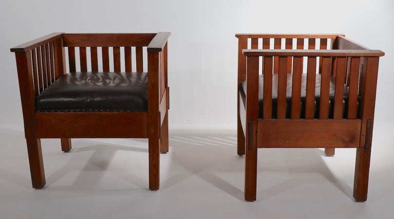 Pr. Prairie School Mission Even Arm Cube Chairs at 1stDibs | prairie ...