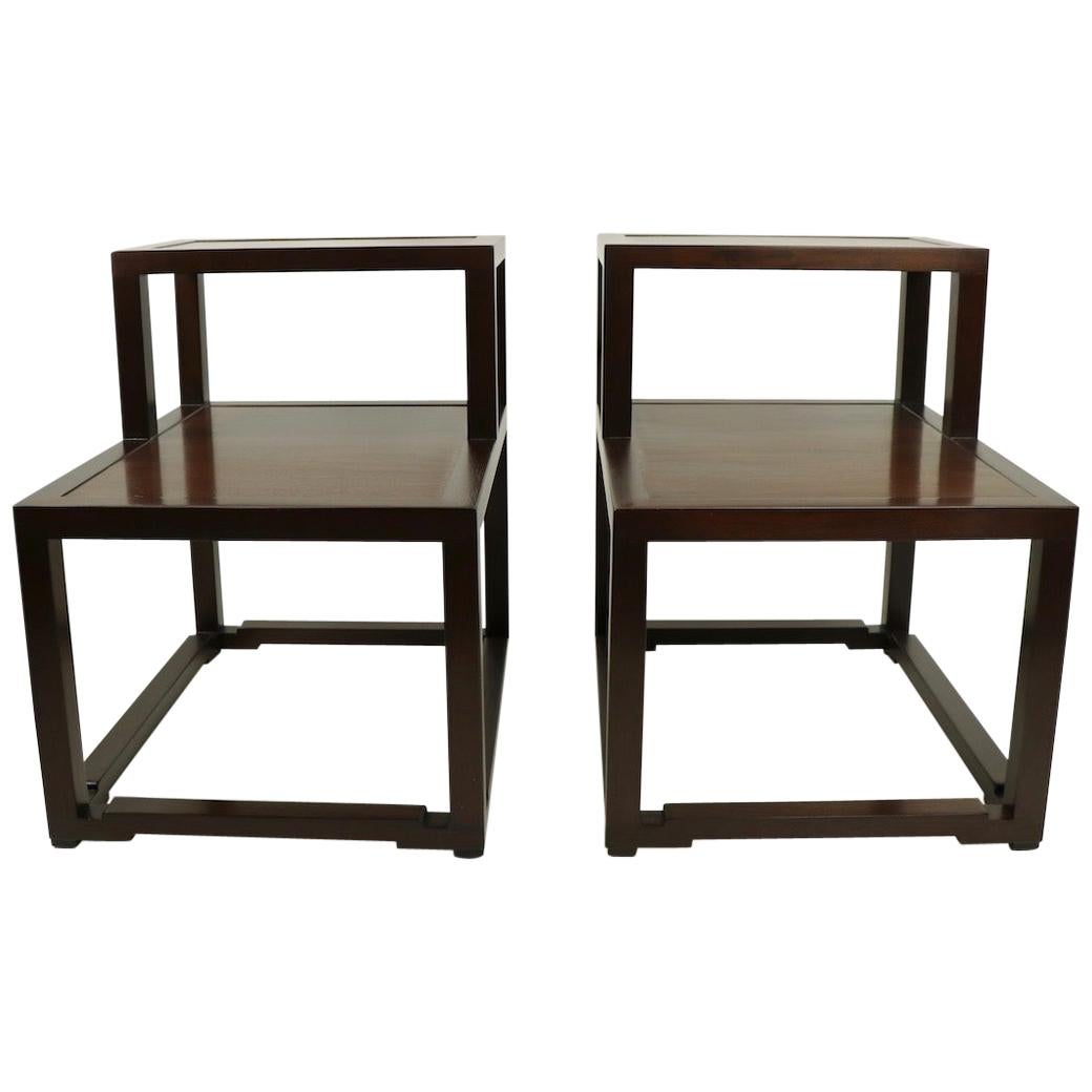 Pair of Step End Tables designed by Wormley for Dunbar at 1stDibs