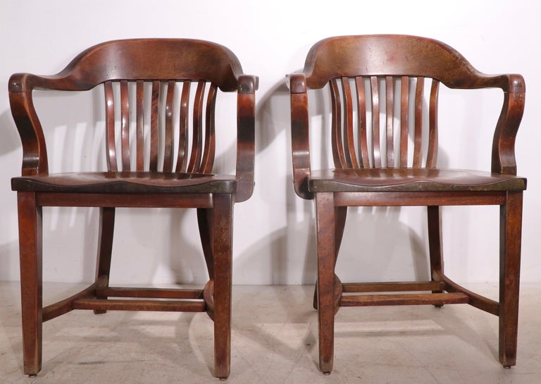 Pr. Vintage Yale Library Bank of England Jury Chairs at 1stDibs