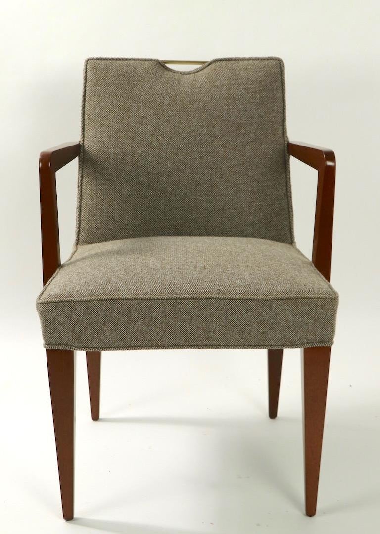 Pair of Wormley for Dunbar Dining Chairs with Brass Handles For Sale at ...