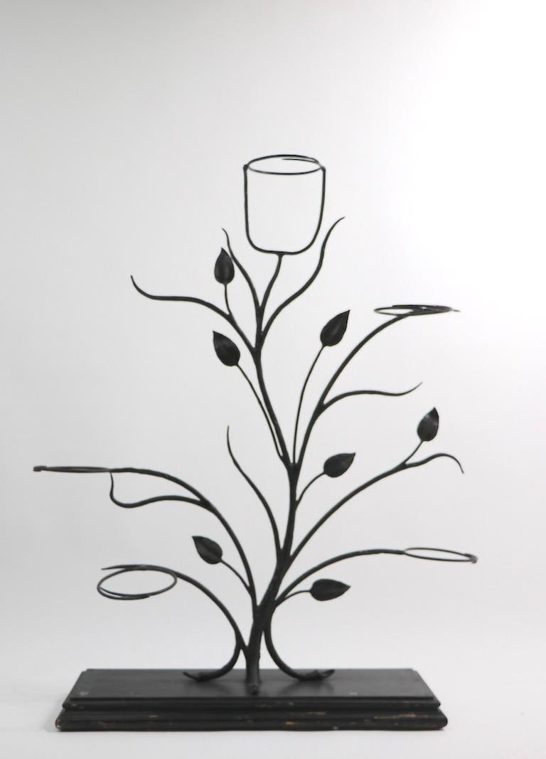 Pair of Wrought Iron Tree Form Plant Stands Attributed to Salterini For ...