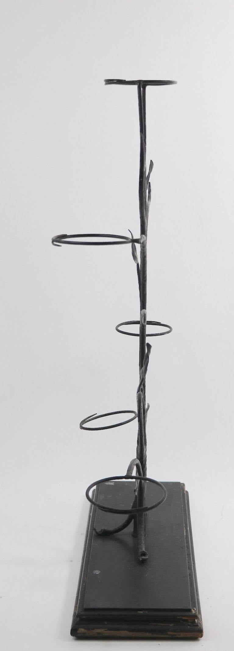 Pair of Wrought Iron Tree Form Plant Stands Attributed to Salterini For ...