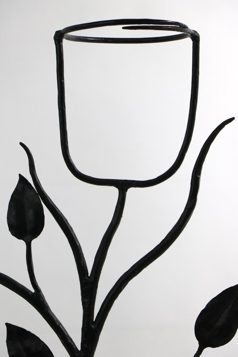 Pair of Wrought Iron Tree Form Plant Stands Attributed to Salterini For ...