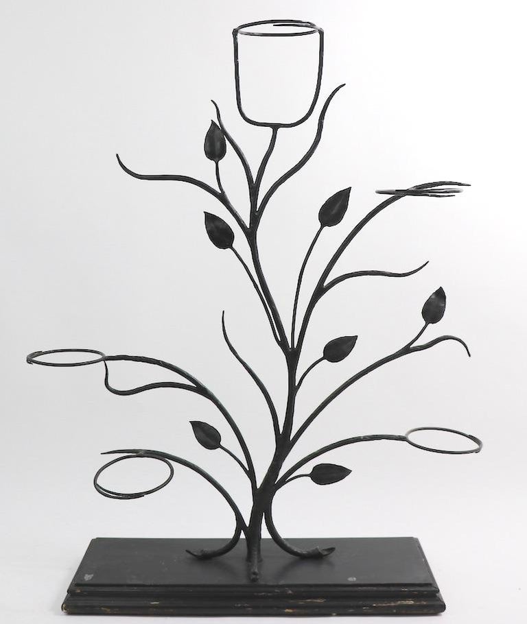 Pair of Wrought Iron Tree Form Plant Stands Attributed to Salterini For ...
