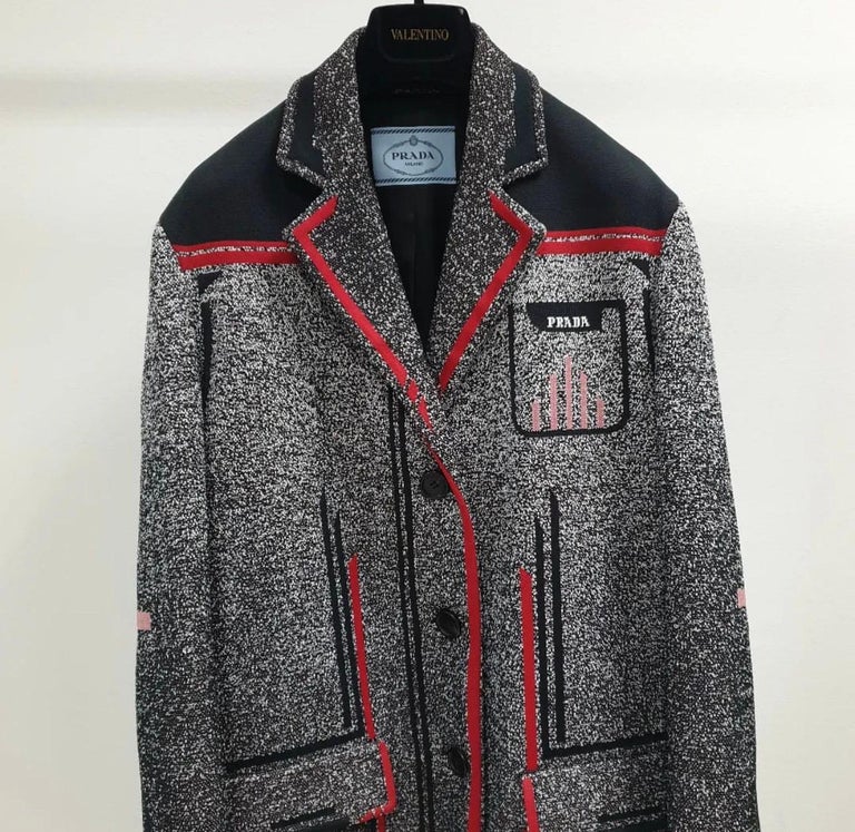 Prada 2018 Grey Coat For Sale at 1stDibs