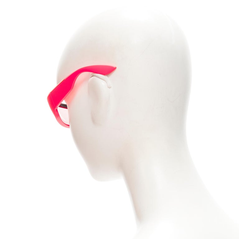 PRADA 2018 Linea Rossa SPS02U matte pink wrap around shield sunglasses ...