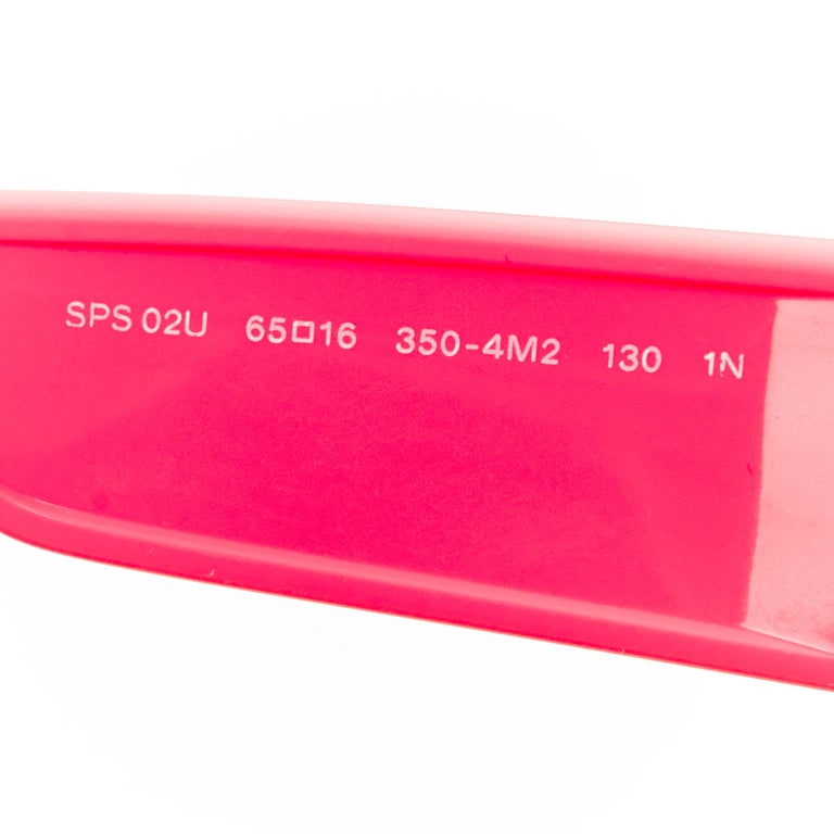 PRADA 2018 Linea Rossa SPS02U matte pink wrap around shield sunglasses ...
