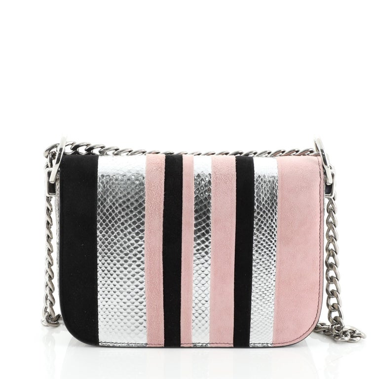 Prada Arcade Chain Crossbody Python And Suede at 1stDibs