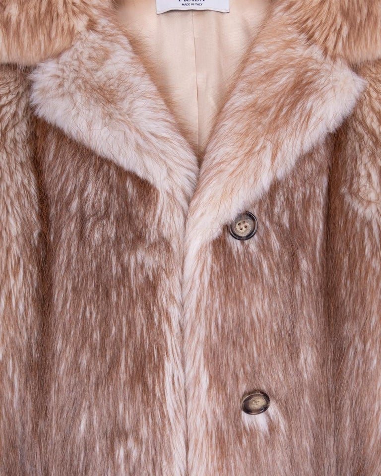 Prada AW2013 Long Hair Beaver Fur Coat For Sale at 1stDibs