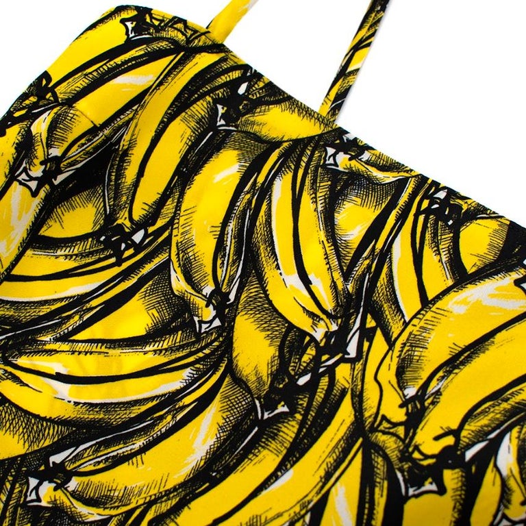 Prada Banana and flame-print gabardine dress - Size US 8 at 1stDibs