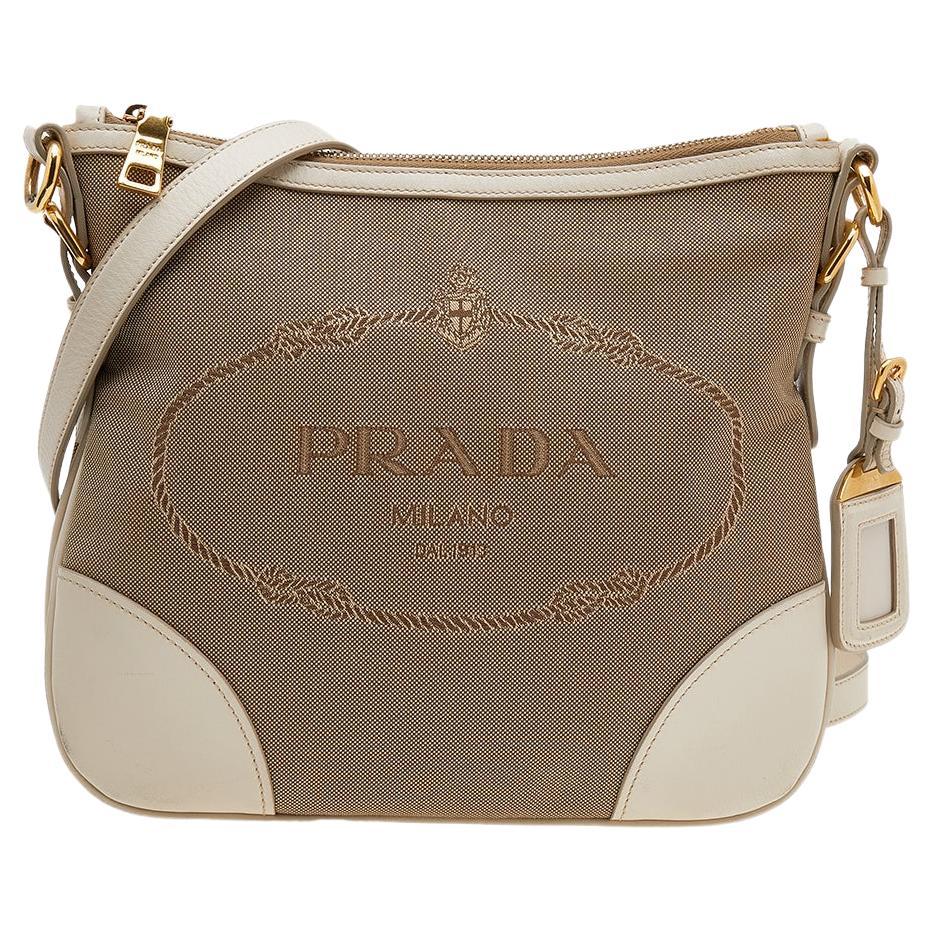 Prada Rolled Hobo Vitello Daino Large at 1stDibs