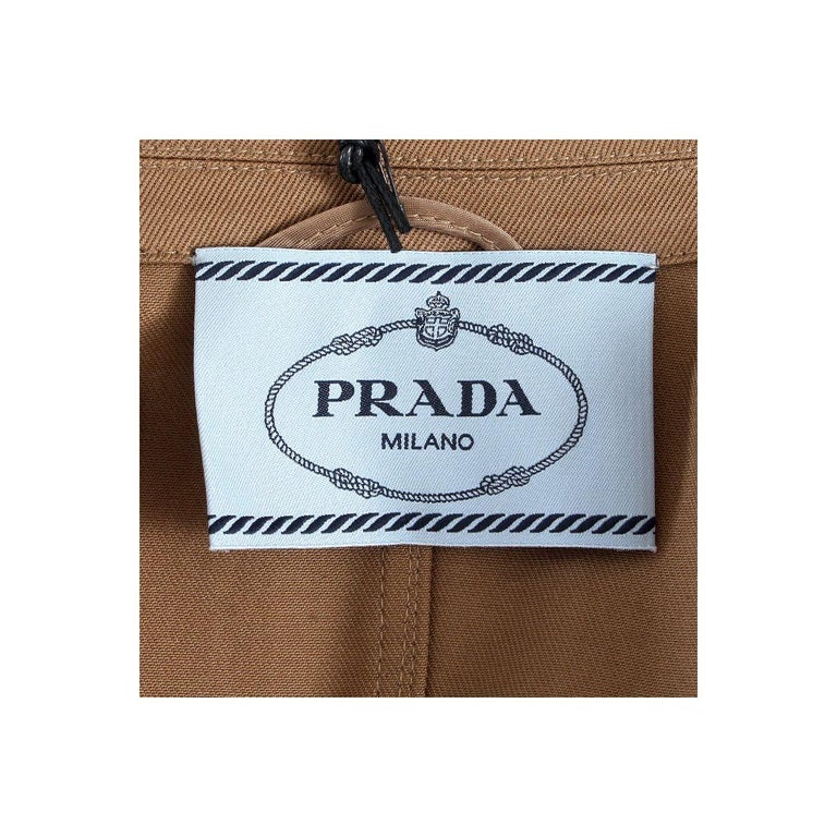 PRADA beige cotton PATCH POCKET Blazer Jacket 40 S For Sale at 1stDibs