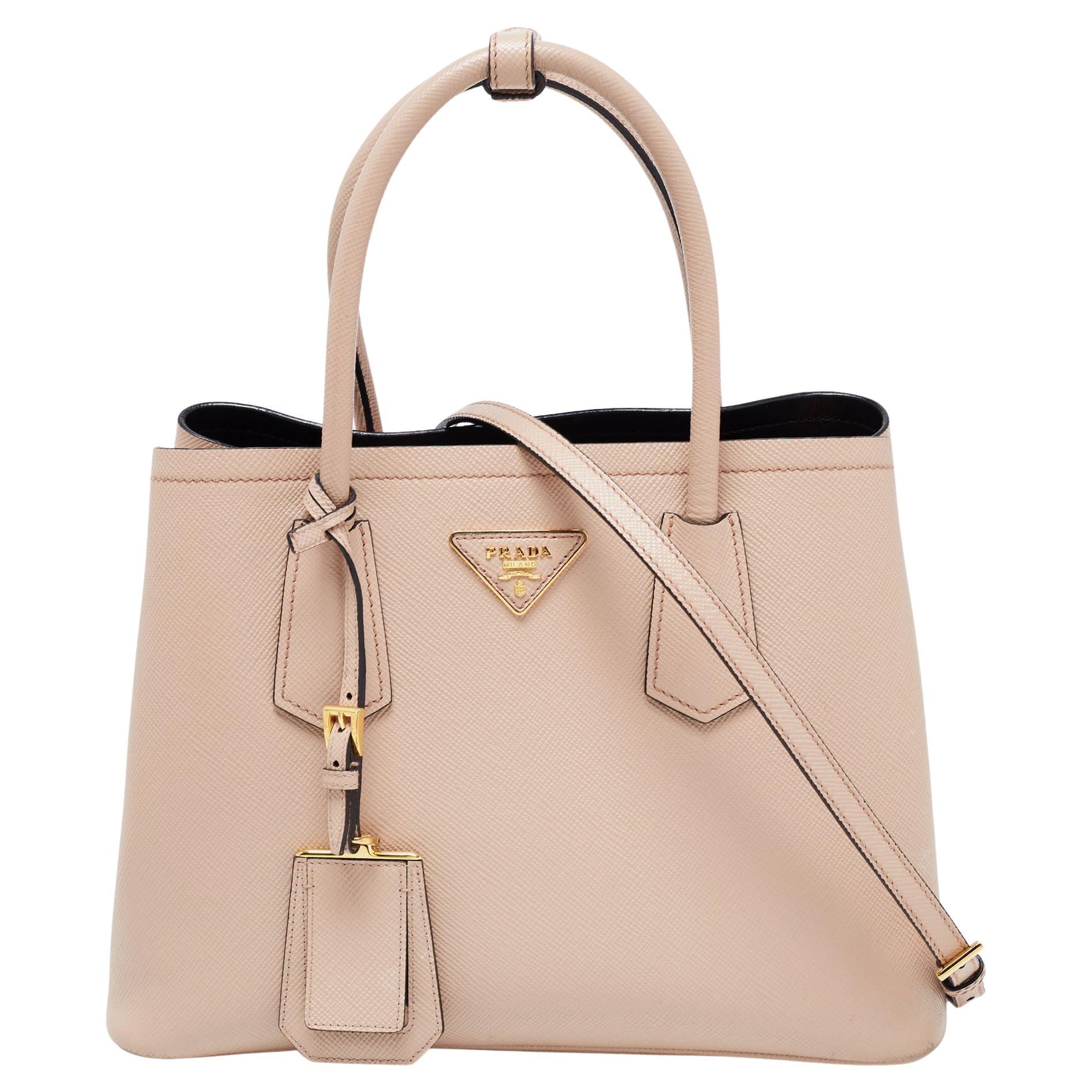 Prada Beige Leather Fringe Tote For Sale at 1stDibs | prada fringe bag ...