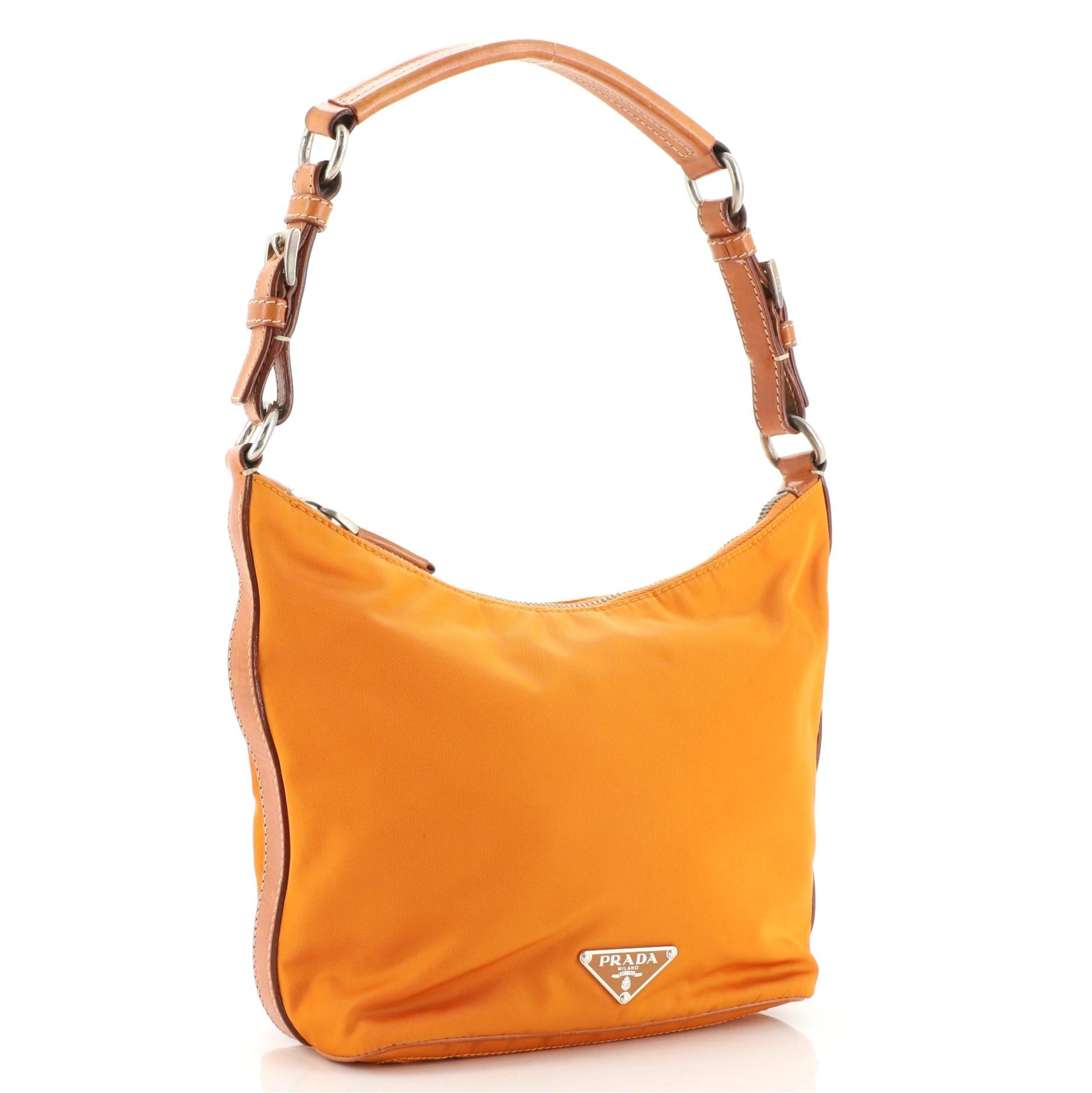 Prada Belted Hobo Tessuto with Leather Small at 1stDibs