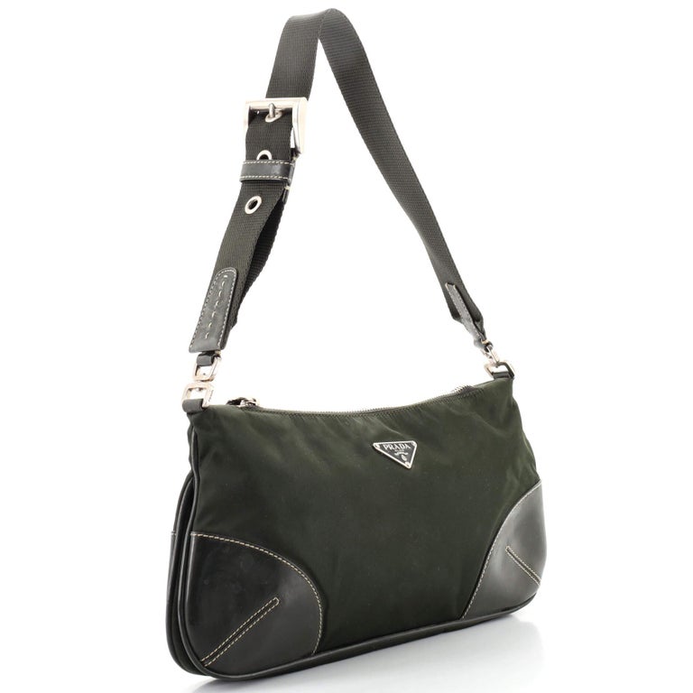 Prada Belted Shoulder Bag Tessuto with Leather Small at 1stDibs