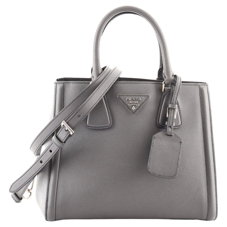 Prada Bicolor Lux Convertible Open Tote Saffiano Leather Small For Sale ...