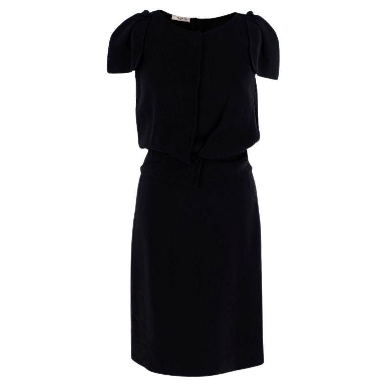 Prada silk black dress with ruffled skirt, c. 1990s For Sale at 1stDibs