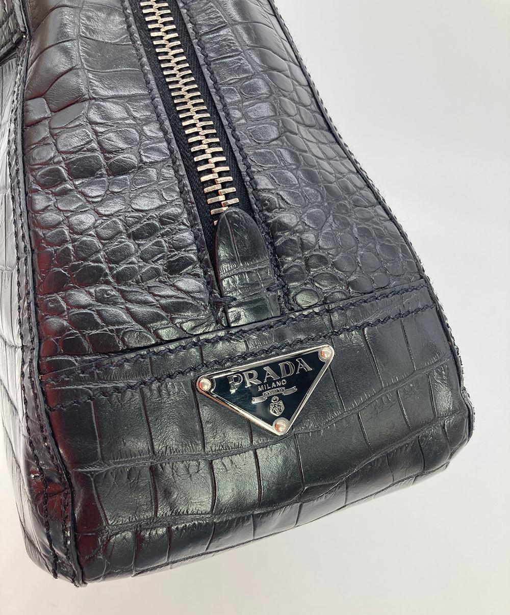 Prada Black Crocodile Top Handle Tote For Sale at 1stDibs | the row ...