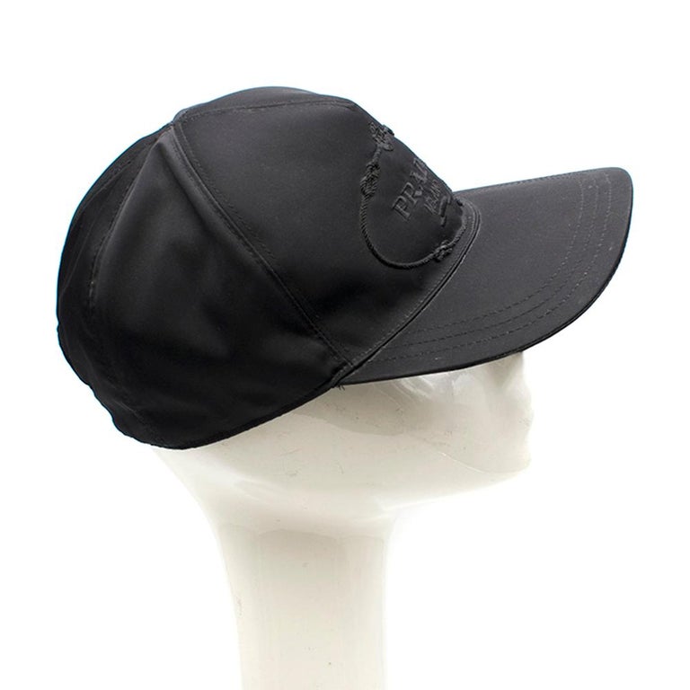 Prada Black Logo Baseball Cap at 1stDibs | prada logo baseball cap ...