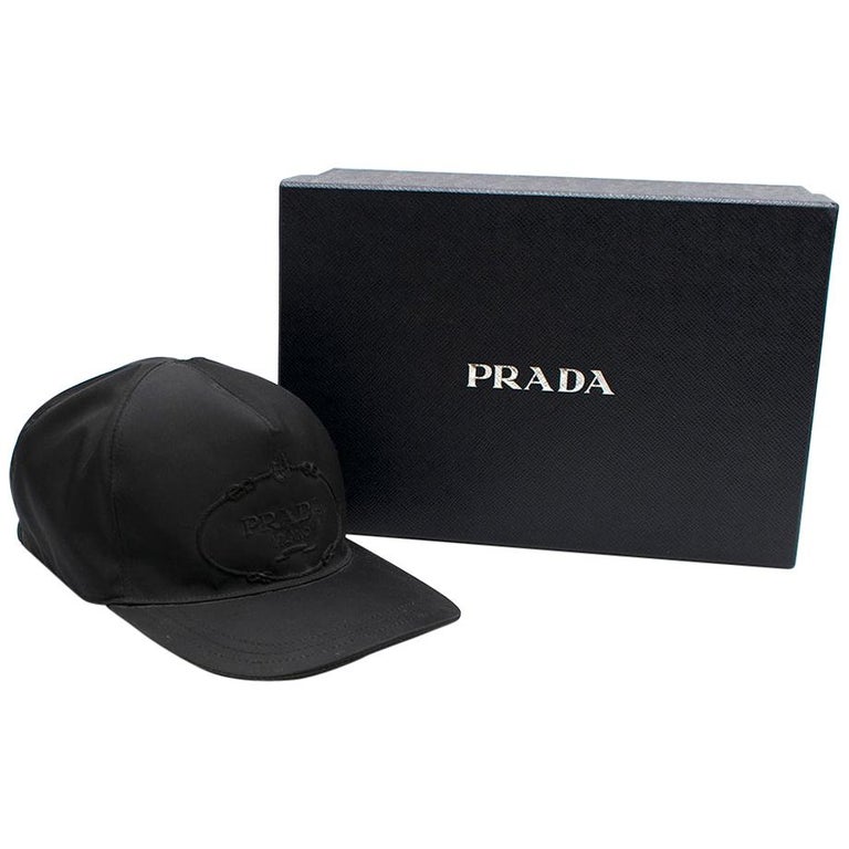 Prada Black Logo Baseball Cap at 1stDibs | prada logo baseball cap ...