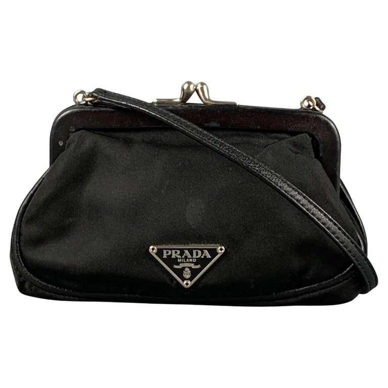 PRADA Black Nylon Cross Body Mini Handbag at 1stDibs