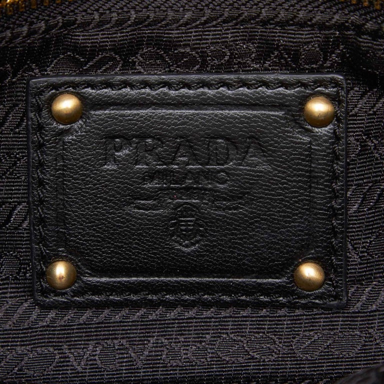 Prada Black Nylon Fabric Shoulder Bag Italy at 1stDibs