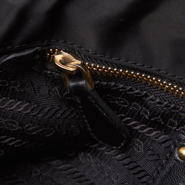Prada Black Nylon Fabric Shoulder Bag Italy at 1stDibs