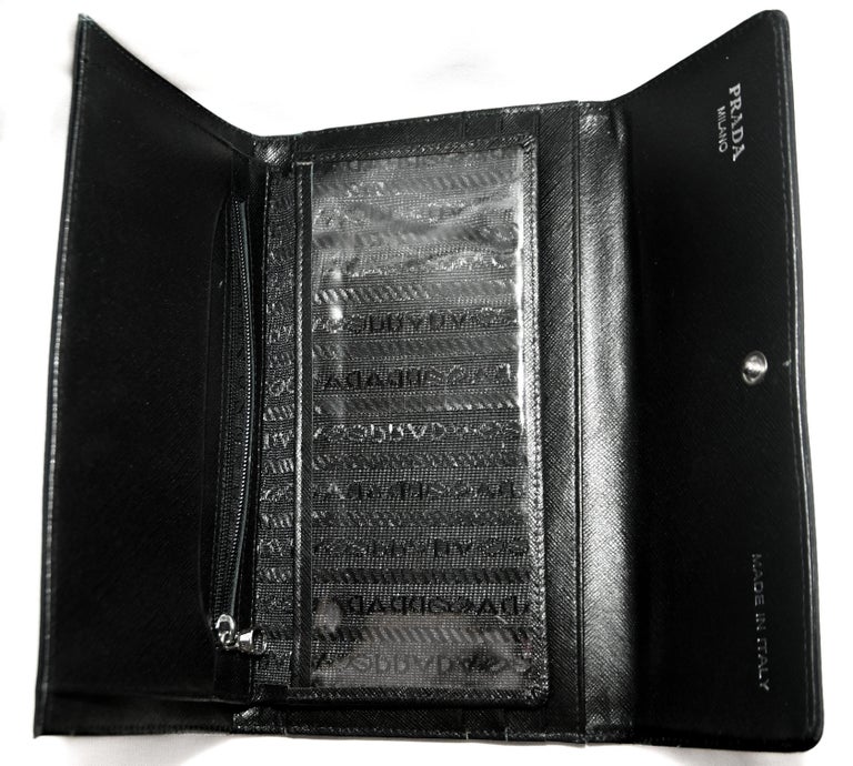 Prada Black Nylon Multi Slots Wallet at 1stDibs | prada nylon wallet ...