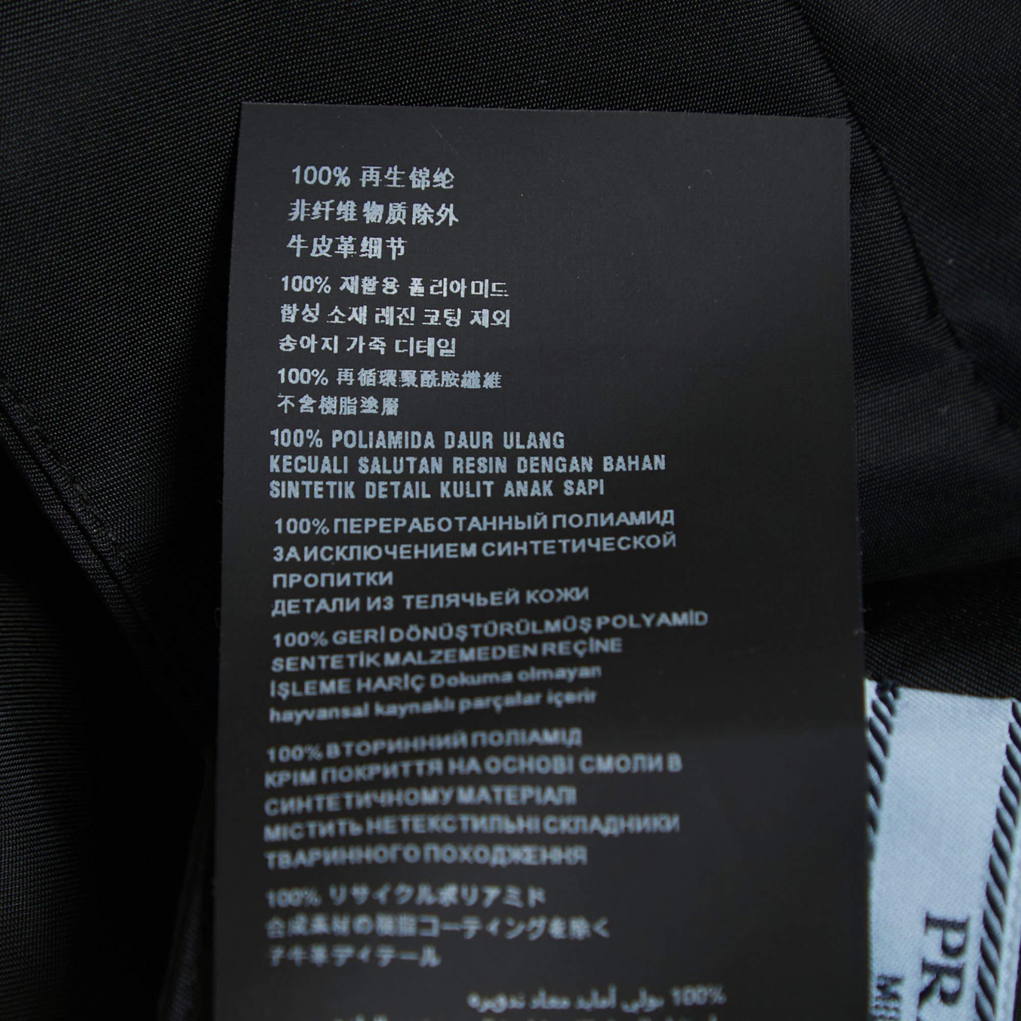 Prada Black Nylon Zip Front Gabardine Bralette Top M For Sale at 1stDibs