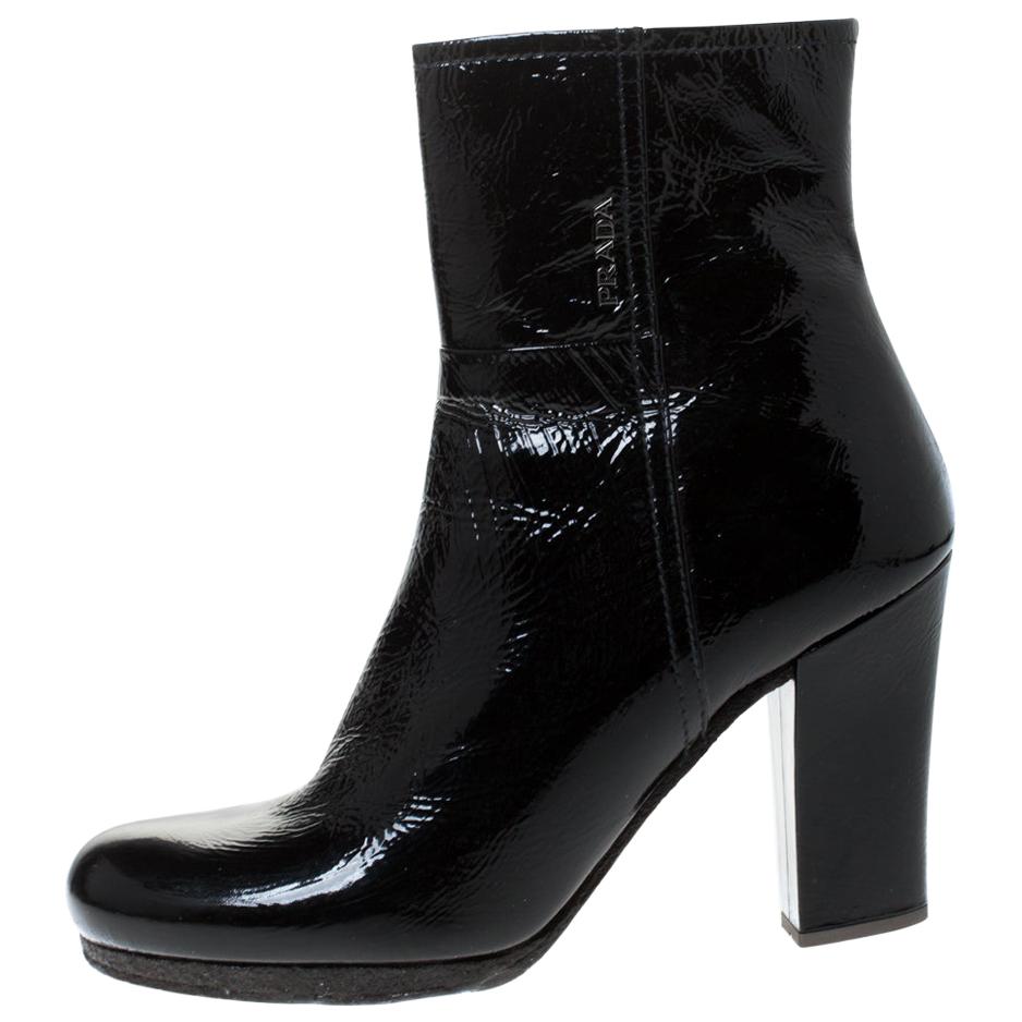 Prada Patent Leather Boots - 5 For Sale on 1stDibs | patent leather ...