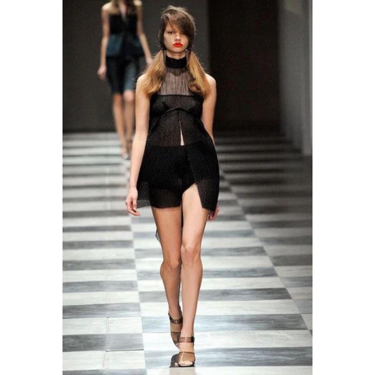 Prada Black Silk baby Doll Top Runway Spring 2010 For Sale at 1stDibs ...