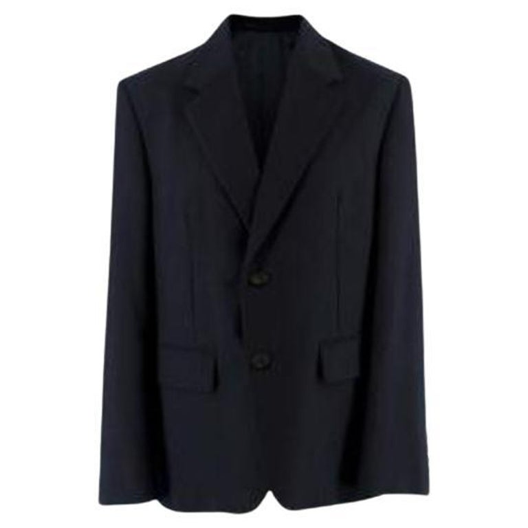 Prada Black Single Breasted Tailored Jacket For Sale at 1stDibs