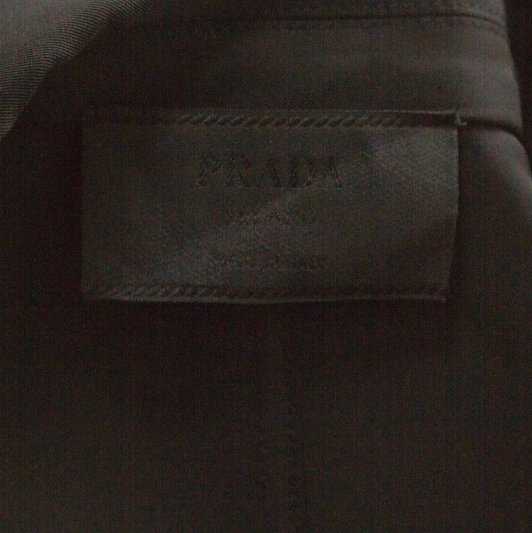 Prada Black Stretch Hidden Velcro Closure Detail Blazer M For Sale at ...