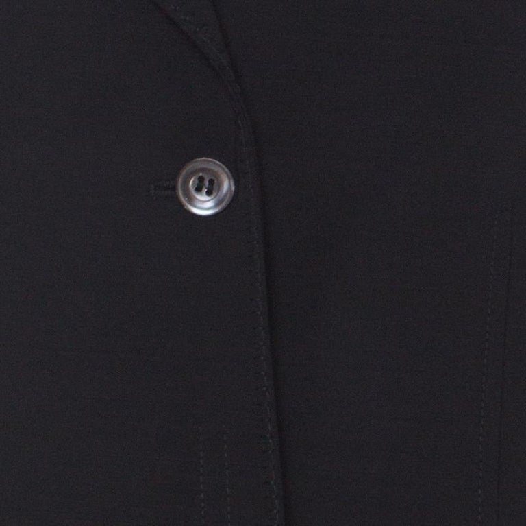 Prada Black Stretch Hidden Velcro Closure Detail Blazer M For Sale at ...