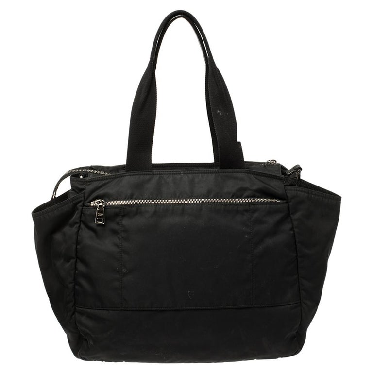 Prada Black Tessuto Nylon Diaper Bag at 1stDibs | prada diaper bag ...