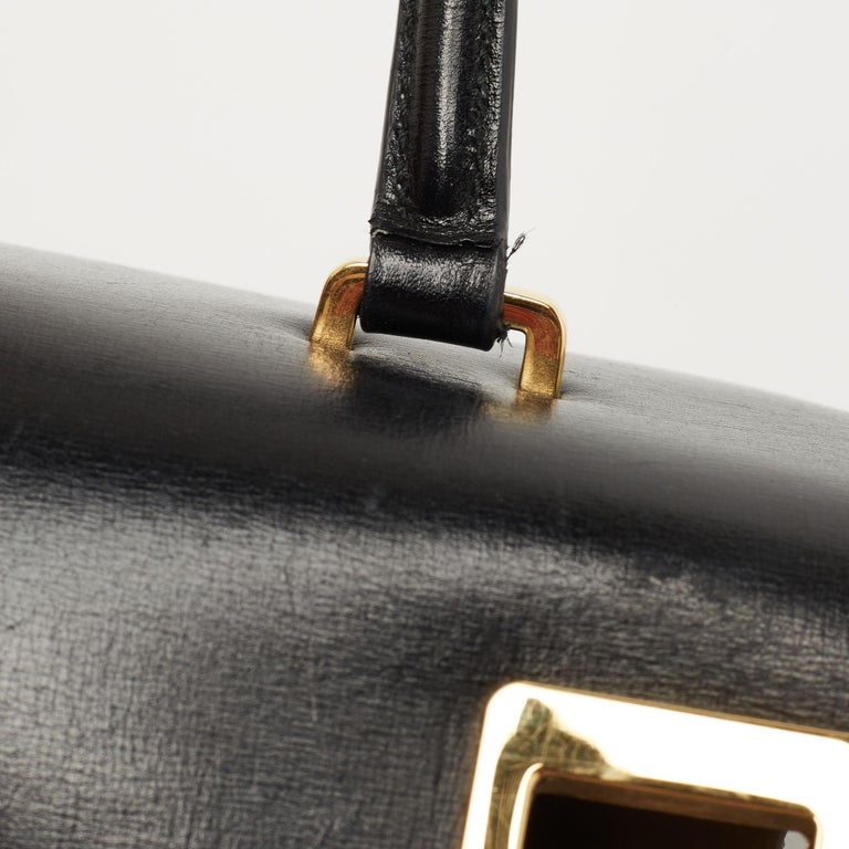 Prada Black/White Leather Turn Lock Satchel For Sale at 1stDibs