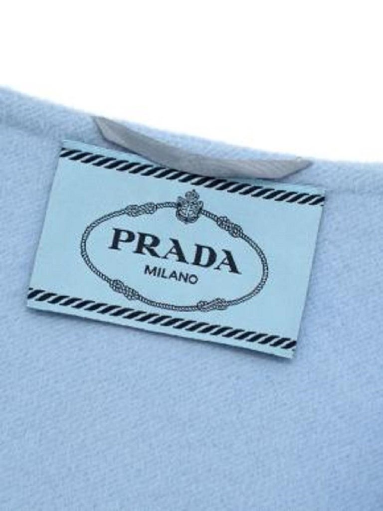 Prada Blue Angora Wool and Cashmere Blend Coat For Sale at 1stDibs