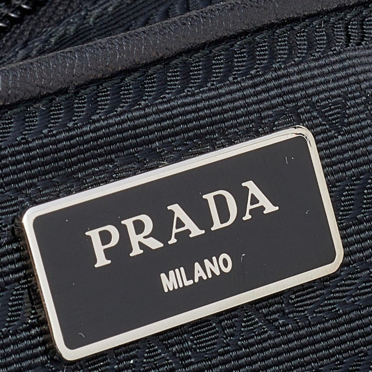 Prada Blue/Black Camouflage Printed Nylon And Leather Tessuto Backpack ...